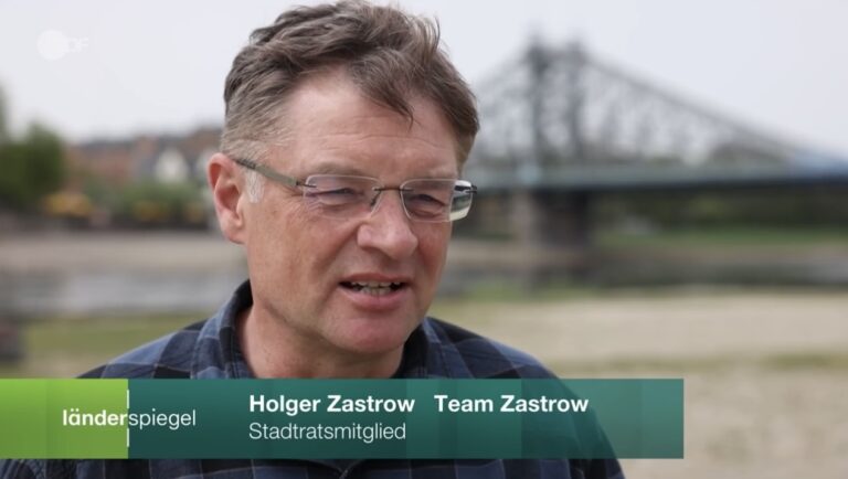 Verkehrsversuch am Blauen Wunder - Team Zastrow im ZDF-Länderspiegel